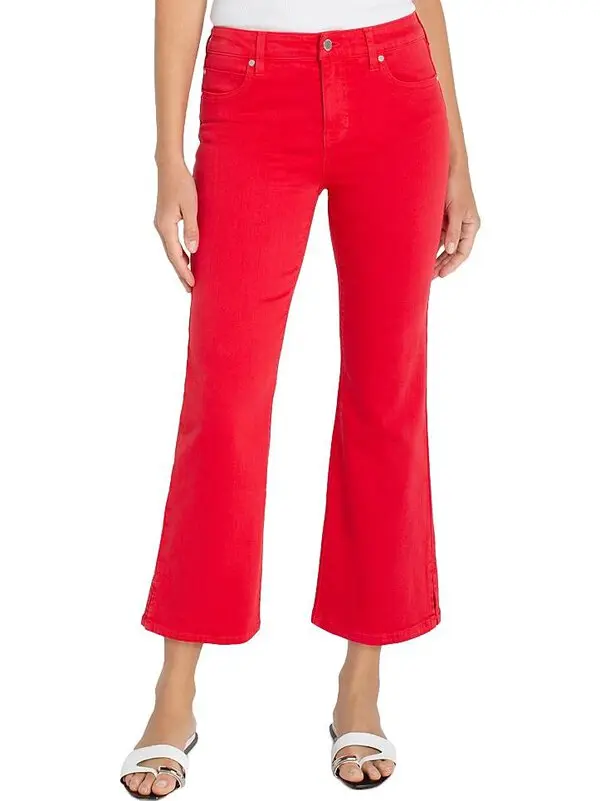 LIVERPOOL Hannah High-rise Crop Flare Jeans - Cherry Rose