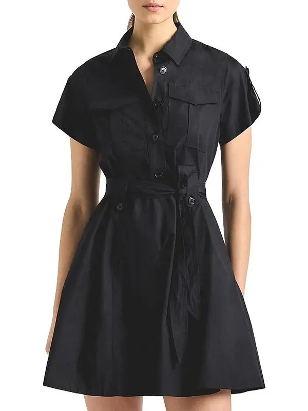 Derek Lam 10 Crosby Azora Poplin Shirt Dress - Black