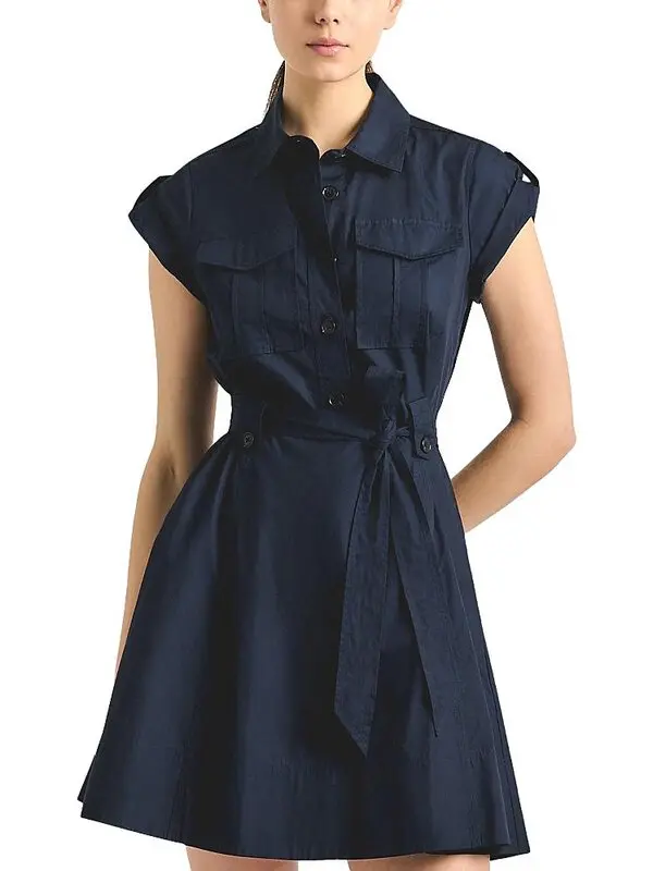 Derek Lam 10 Crosby Azora Poplin Shirt Dress - Midnight
