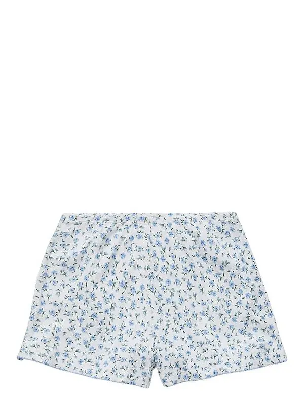 PETITE PLUME Pointelle Knit Shorts - Blue