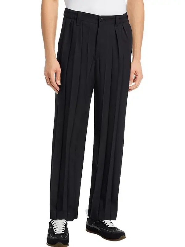 Issey Miyake Edge Ensemble Pleated Pants - Black