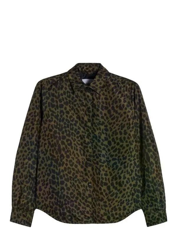 Aspesi Leopard Print Shirt Jacket - Green