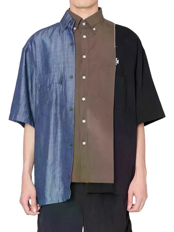Kolor Patchwork Pocket Shirt - Brown