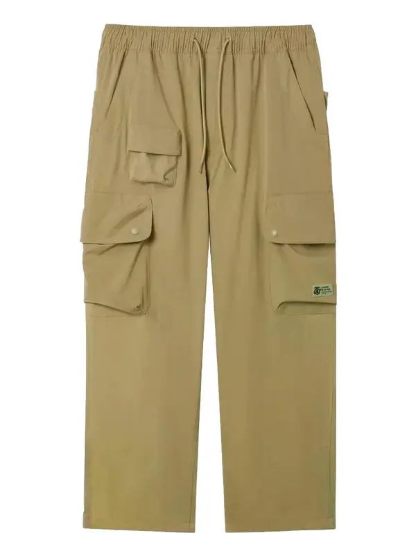 FINGERCROXX Drawstring-waist Cargo Trousers - Neutrals