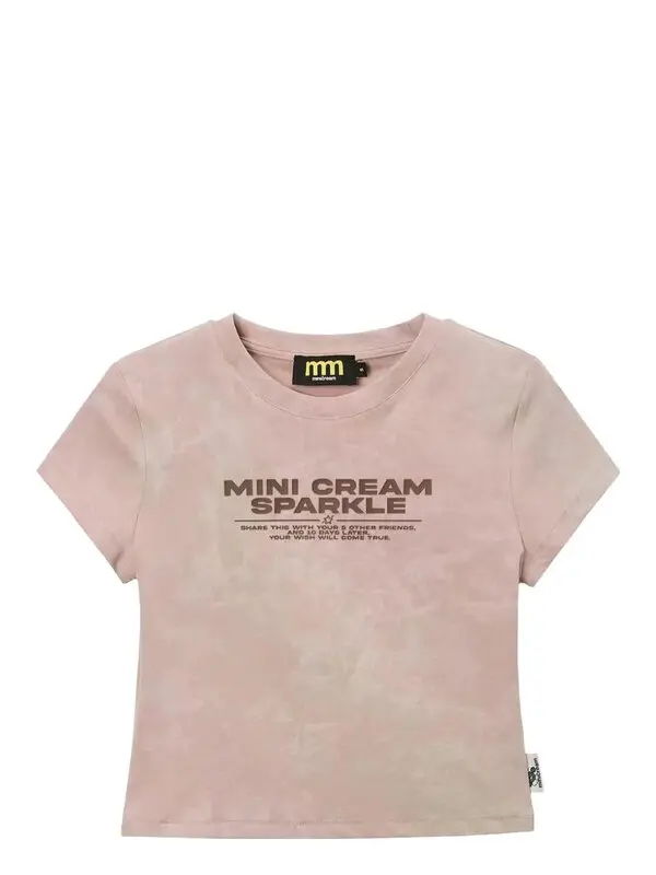 MINI CREAM Logo-print T-shirt - Pink