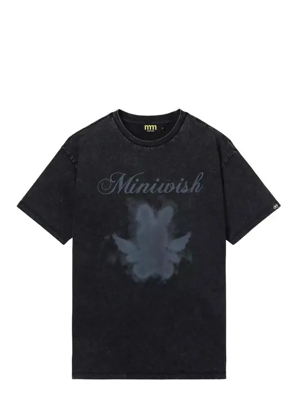 MINI CREAM Short-sleeve Cotton T-shirt - Black