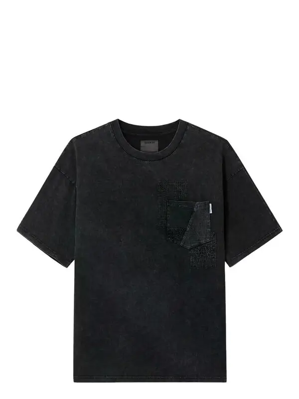 MUSIUM DIV. Patchwork-pocket T-shirt - Black