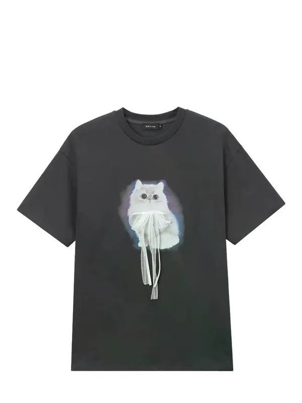 TOUT A COUP Graphic Short-sleeves T-shirt - Grey