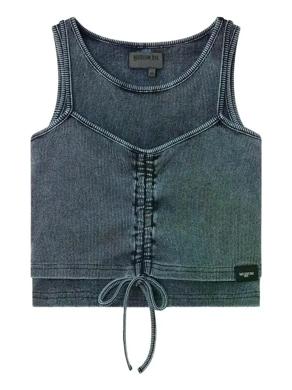 MUSIUM DIV. Drawstring-detail Ribbed Tank Top - Blue