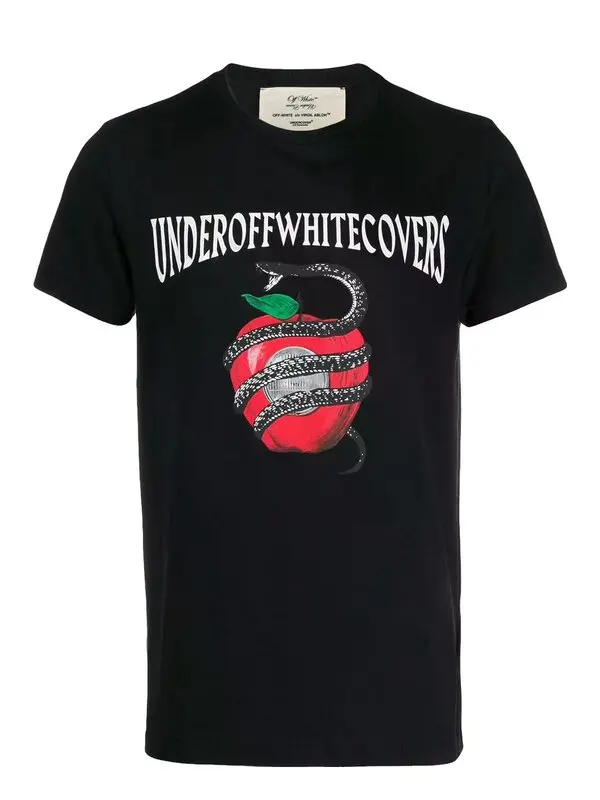 Off-White Apple Snake Print T-shirt - Black