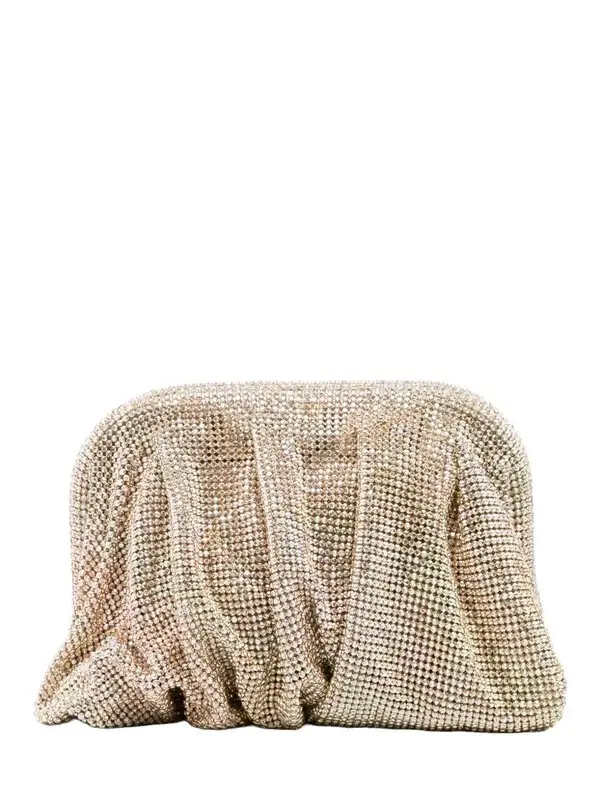 Benedetta Bruzziches Crystal Embellished Chain Clutch - Gold
