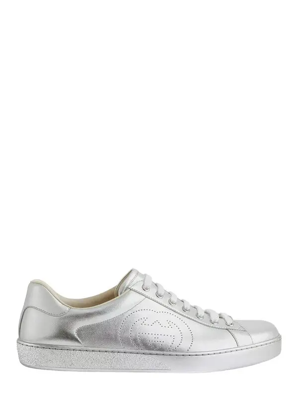 Gucci Ace Metallic Low-top Sneakers - Silver