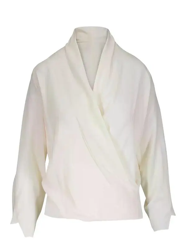 Zero + Maria Cornejo Draped Blouse - Neutrals