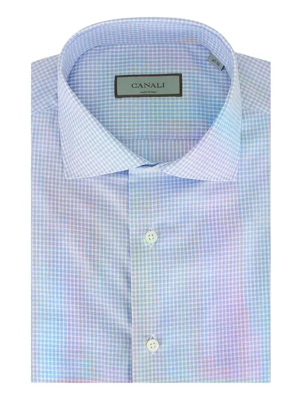 Canali Gingham Dress Shirt - Blue