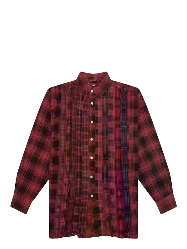 Needles Ribbon Over Dye Flannel Shirt - Red
