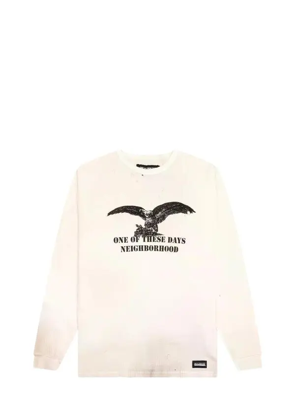 NEIGHBORHOOD Crew-neck Waffle Knit Sweatshirt - Neutrals