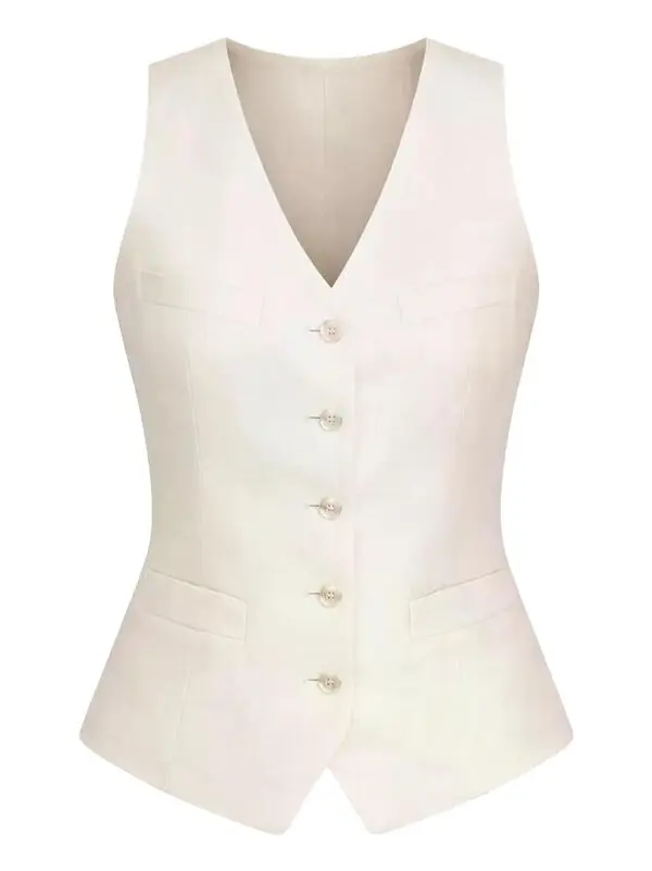 Ralph Lauren Buttoned V-neck Waistcoat - Neutrals