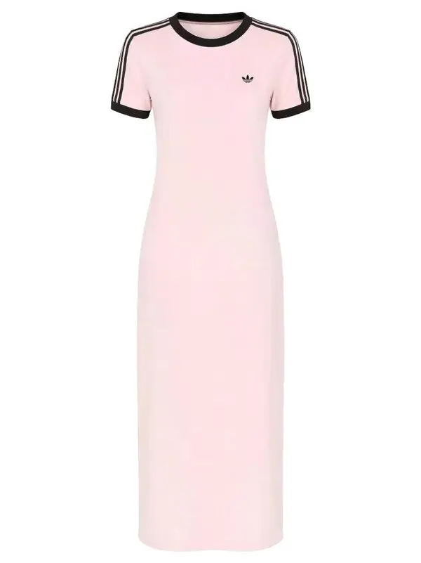 Adidas Three-stripe Midi Dress - Pink