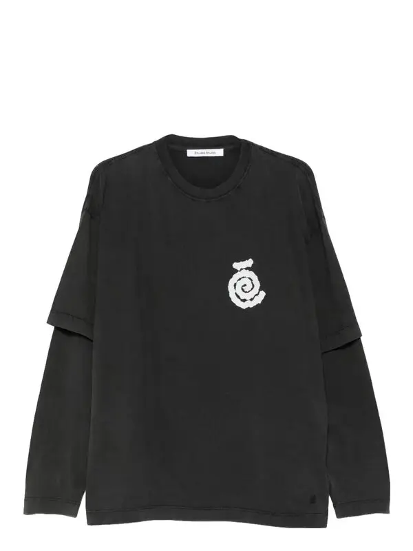 Études Studio Double-sleeve T-shirt With Graphic - Grey