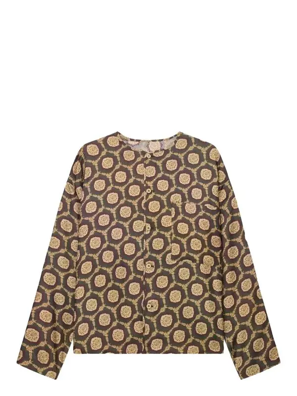 Emporio Armani Patterned Cardigan - Brown