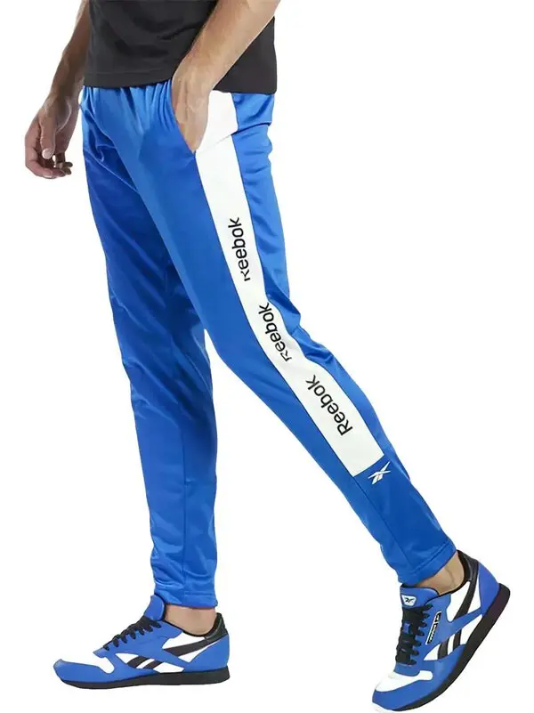 REEBOK Logo-tape Track Pants - Blue