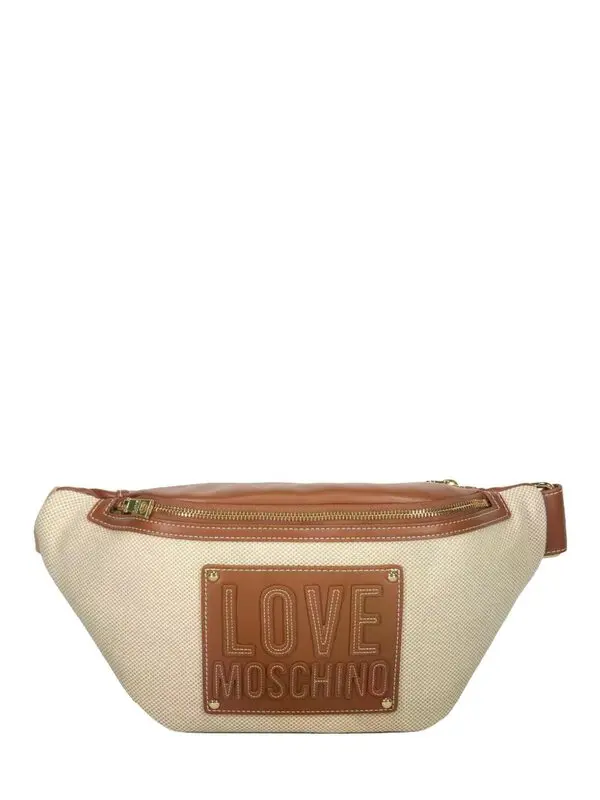 Moschino Logo Appliqué Belt Bag - Neutrals