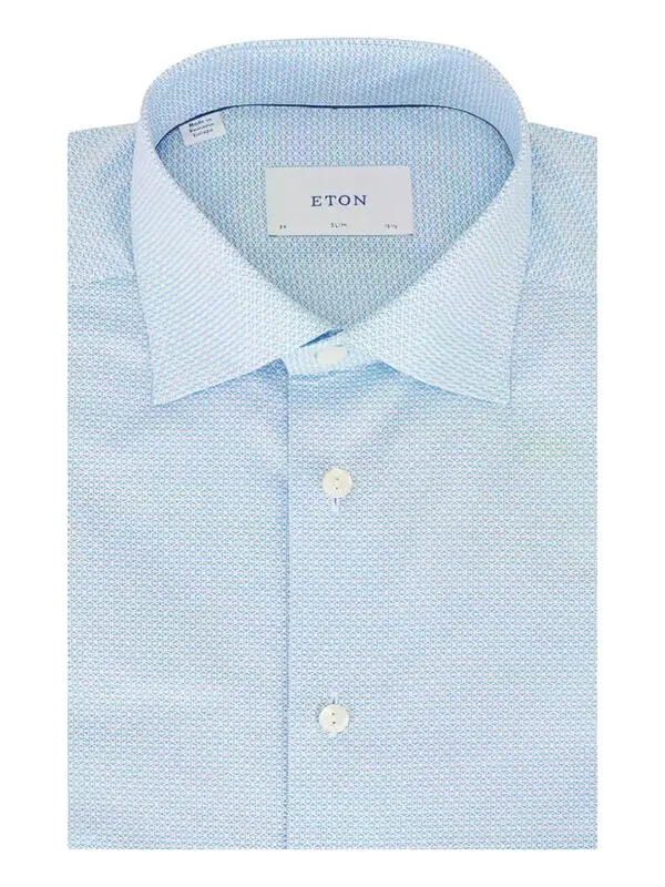 Eton Patterned Shirt - Blue
