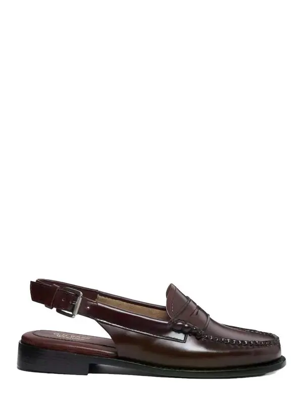 G.H.BASS Weejuns Penny Slingback Loafers - Red