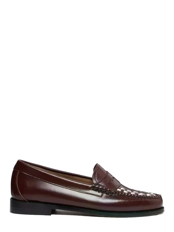 G.H.BASS Weejuns Woven Penny Loafers - Brown