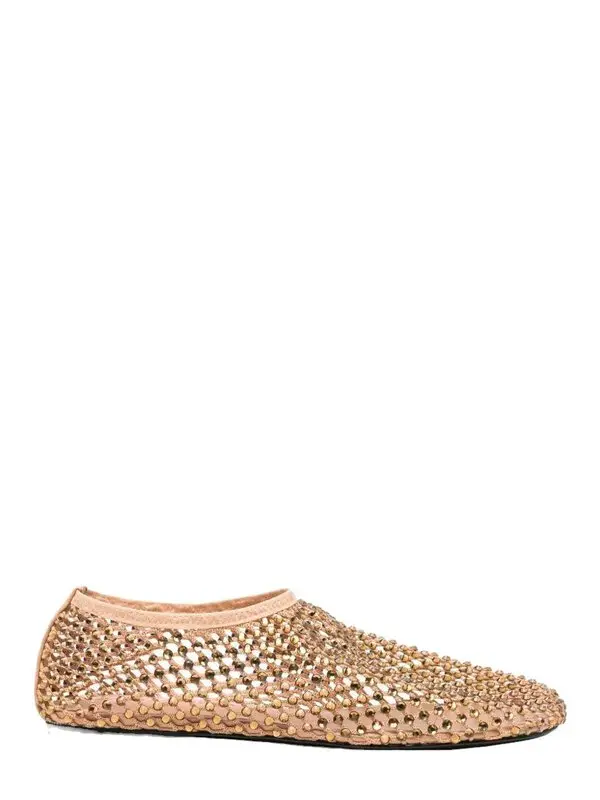 STRATEGIA SHOES Beaded Ballet Flats - Gold