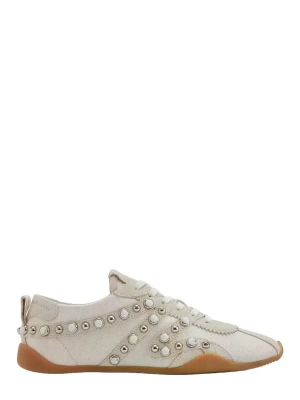 GIUSEPPE ZANOTTI Stud-embellished Low-top Sneakers - Neutrals