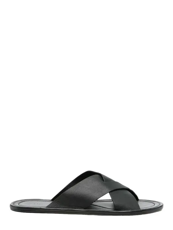 THE ROW Malick Crossed-strap Sandals - Black