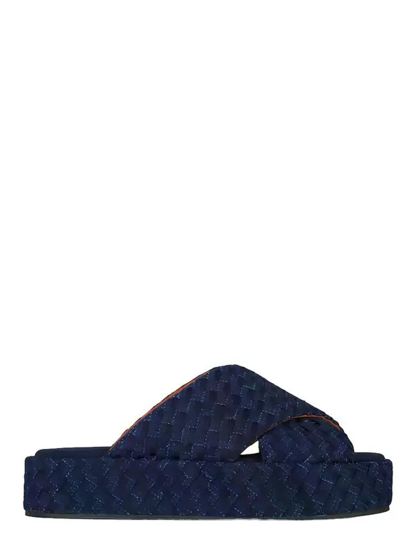 NAGHEDI Laguna Platform Sandals - Blue