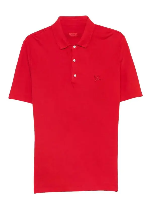 Isaia Embroidered-detail Polo Shirt - Red