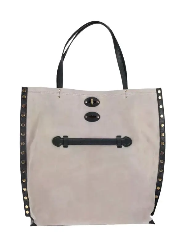 ZANELLATO A'spasso Studded Top-handle Tote - Grey