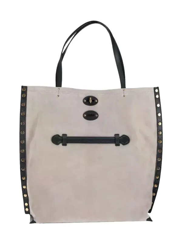 ZANELLATO A'spasso Studded Top-handle Tote - Grey