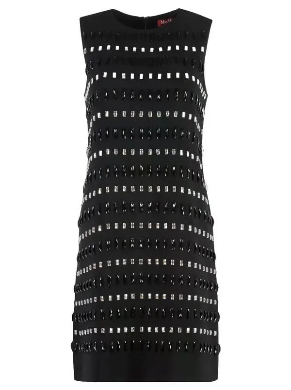 Max Mara Crystal-embellished Mini Dress - Black