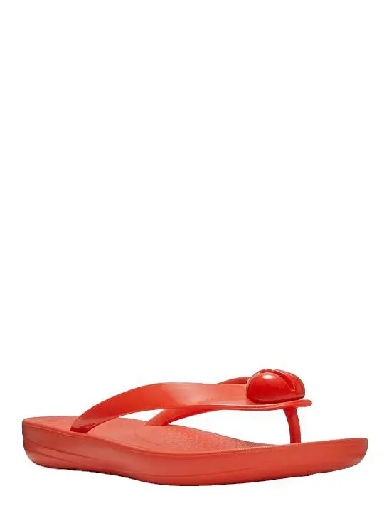 Fitflop Iqushion Glossy Flip-flops - Cherry Tomato