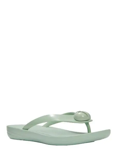 Fitflop Iqushion Glossy Flip-flops - Mint Whisper