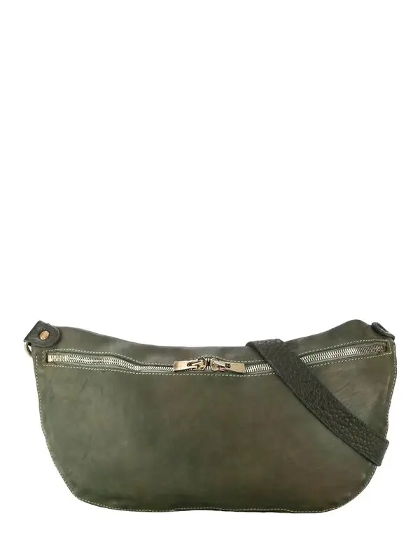 Guidi Contrast Stitching Belt Bag - Green