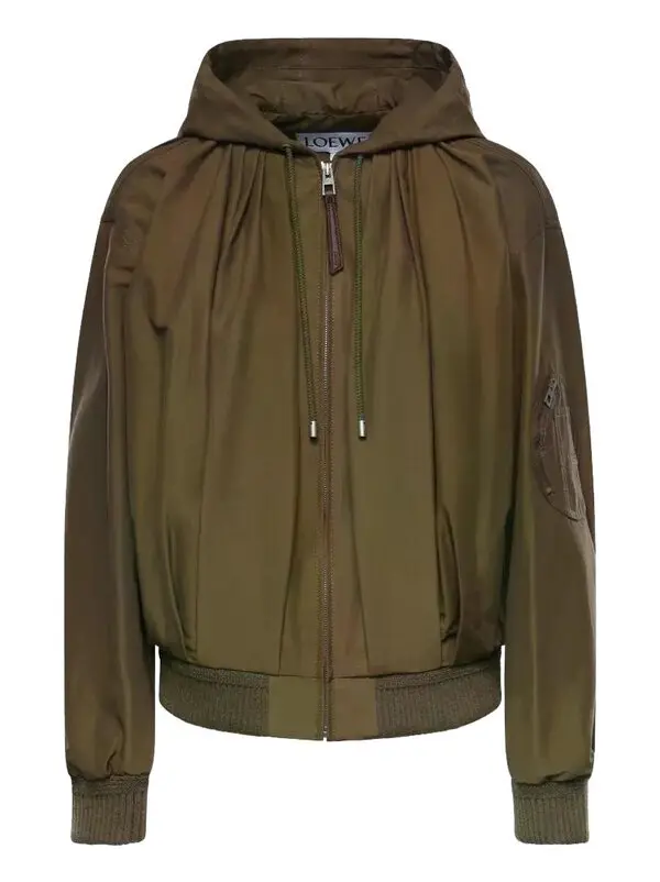 Loewe Hooded Zipped Jacket - Green
