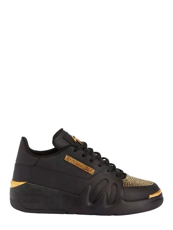 GIUSEPPE ZANOTTI Talon Crystal-embellished Sneakers - Black