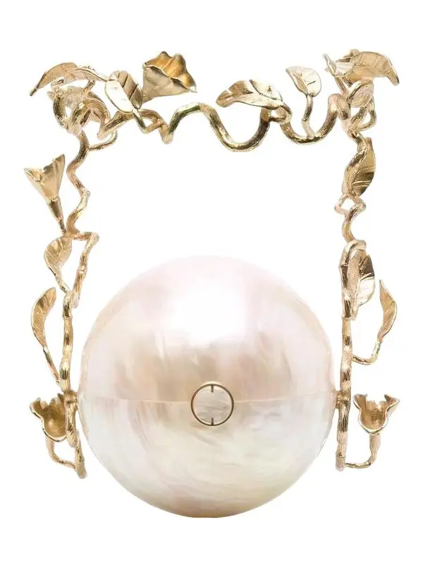 Cult Gaia Baroque Pearl-design Clutch - Neutrals