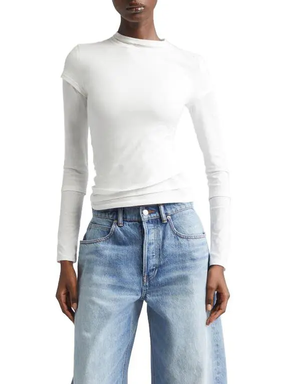 Alexander Wang Long Sleeve Layered T-shirt - White