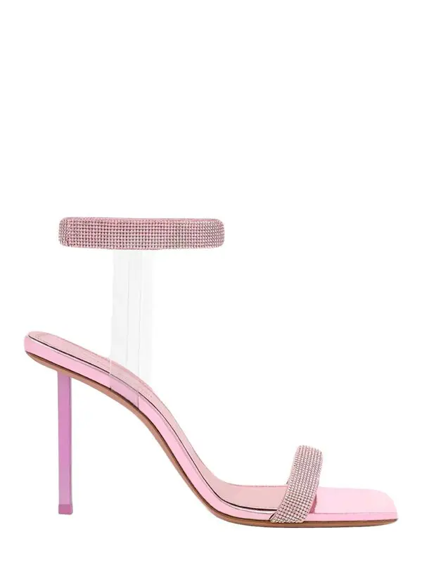 Amina Muaddi Rih 95mm Crystal-embellished Sandals - Pink