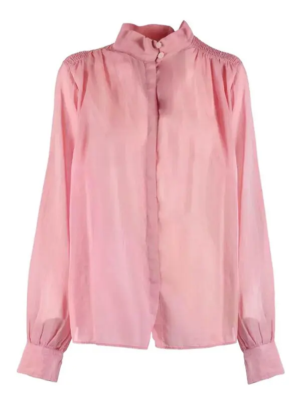 FORTE_FORTE Bow-tie Shirt - Pink
