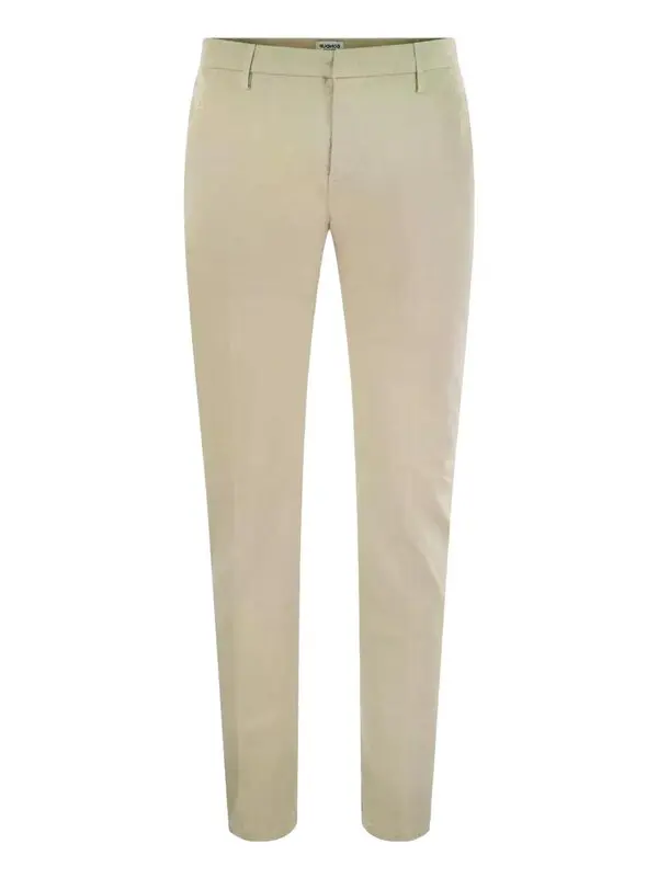 DONDUP Flat Front Trousers - Neutrals