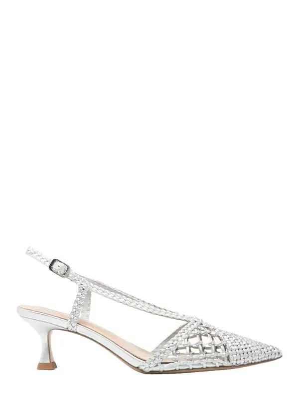 Lola Cruz Tabata Heeled Pumps - Silver