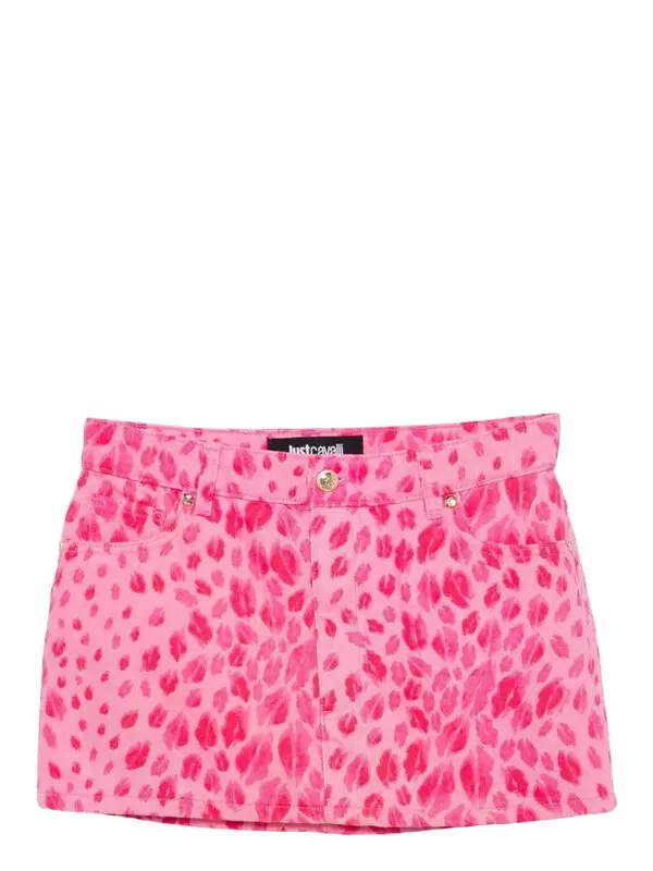 Just Cavalli Patterned Mini Skirt - Pink