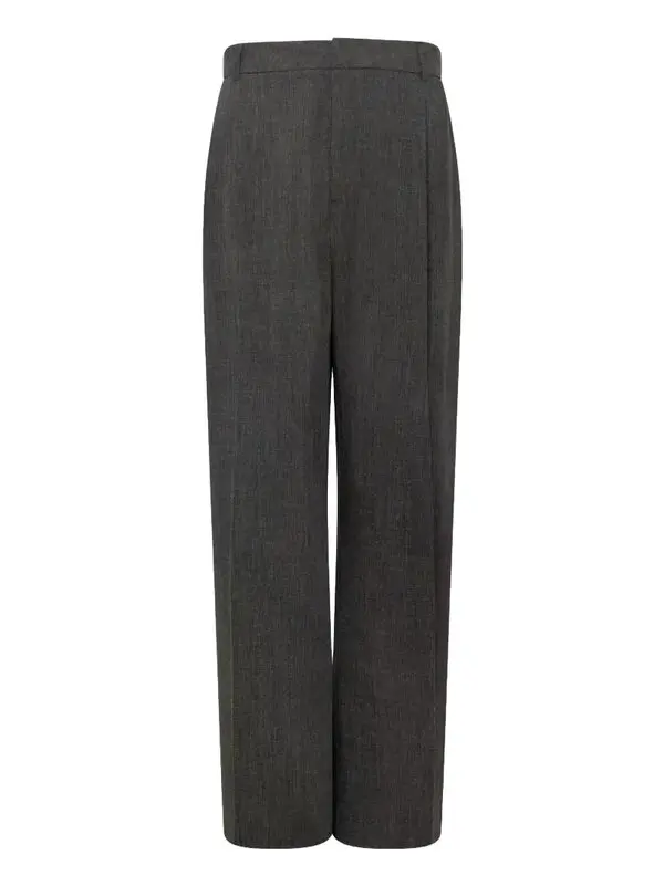 THESTROY Pleated Trousers - Grey